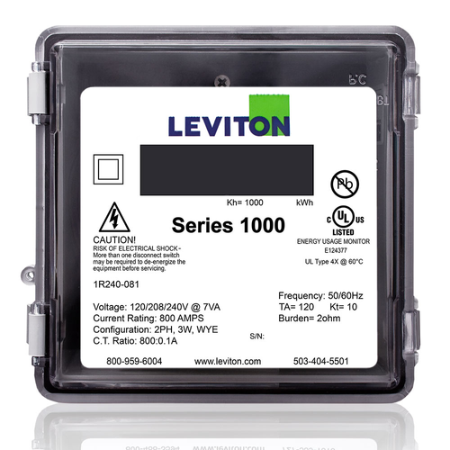 1R240-81 - Leviton 1R240-81 - Submeter, Outdoor, 120/208/240v, 2 Phase ...