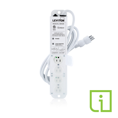 53C4M-1N7 - Leviton 53C4M-1N7 - 15A Medical Grade Power Strip w/ Load ...
