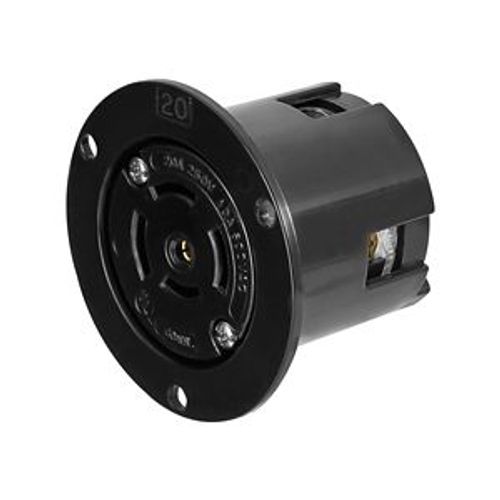3525BK - Eaton 3525BK - Locking Flanged Outlet, 10A, 20A, Industrial ...