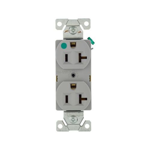 EZ8300GY - Eaton EZ8300GY - Ezlink Modular Duplex Hg Receptacle, 20 A ...