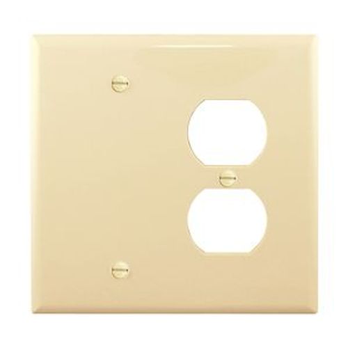 PJ138V - Eaton PJ138V - Combination Wallplate, Ivory, Duplex Receptacle ...
