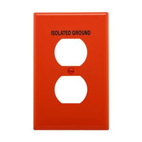 PJ8IG - Eaton PJ8IG - Duplex Receptacle Wallplate, Premarked "Isolated ...