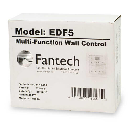EDF5 - Fantech EDF5 - EDF5 Intellitek 5M Five-Function Wall Control