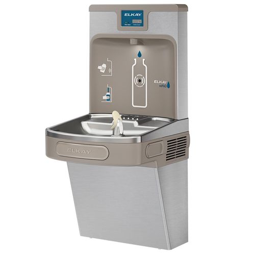 LZS8WSSP - Elkay LZS8WSSP - Enhanced ezH2O Bottle Filling Station & Single ADA Cooler Filtered ...