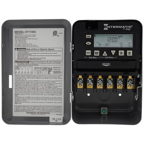 ET1725C - Intermatic ET1725C - ET1700 Series Electronic 7-Day Time ...