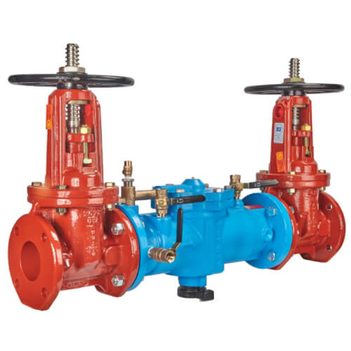 F122643 - Watts F122643 - 2-1/2" LF009-OSY-FS Lead Free Cast Iron RPZ, OSY Shutoff, w/ Flood ...