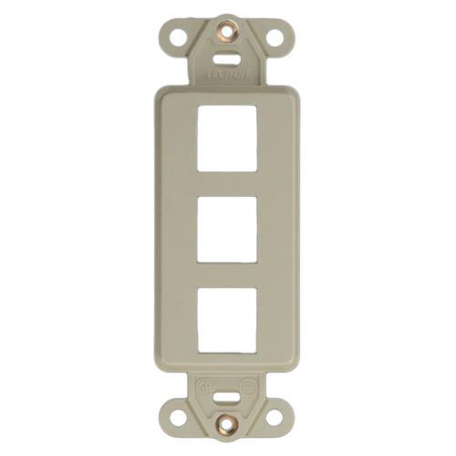 41643-T - Leviton 41643-T - Quickport, Decora Insert, 3-port (Light Almond)