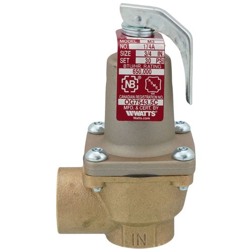 F274428 - Watts F274428 - 3/4" 174A Relief Valve w/ Flood Sensor ...