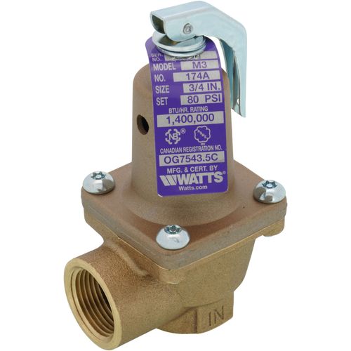 F274612 - Watts F274612 - 3/4" 174A Relief Valve w/ Flood Sensor ...