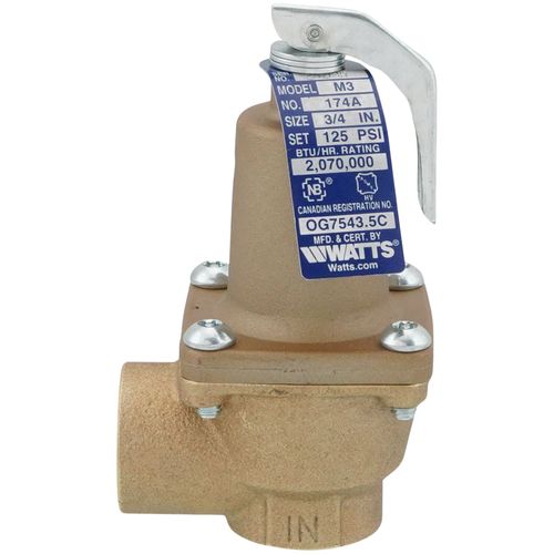 F274751 - Watts F274751 - 3/4" 174A Relief Valve w/ Flood Sensor ...