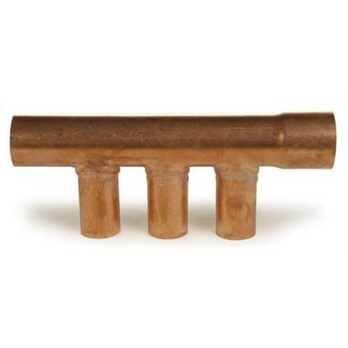 F2751075 - Uponor (Wirsbo) F2751075 - 1" Copper Valveless Manifold, 3 ...