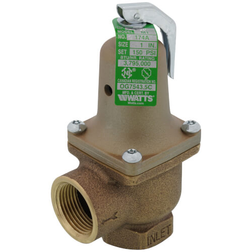 F275464 - Watts F275464 - 1" 174A Relief Valve w/ Flood Sensor ...