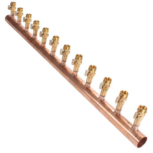 F2811225 - Uponor (Wirsbo) F2811225 - 2" x 4" Copper Manifold with R25 ...