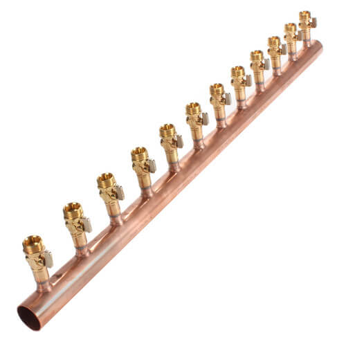 F2811225 - Uponor (Wirsbo) F2811225 - 2" x 4" Copper Manifold with R25 ...
