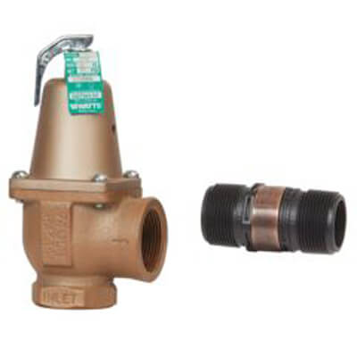 F382818 - Watts F382818 - 1" x 1-1/4" Boiler Pressure Relief Valve w ...
