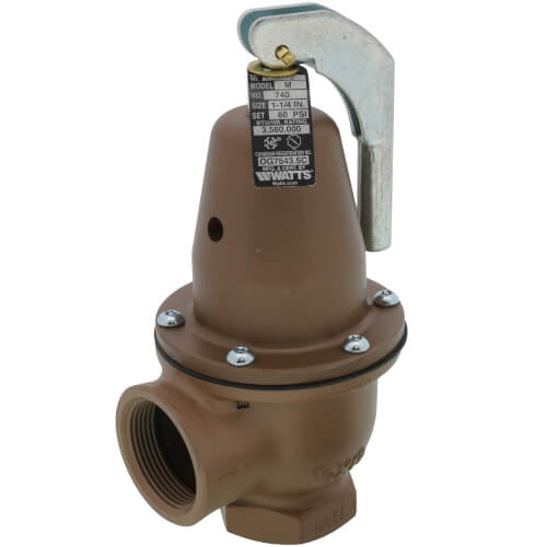 F383368 - Watts F383368 - 1-1/4" x 1-1/2" Series 740 Boiler Pressure ...