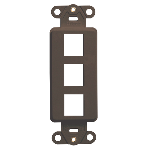 41643-B - Leviton 41643-B - Quickport, Decora Insert, 3-port (Brown)