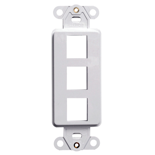 41643-GY - Leviton 41643-GY - Quickport, Decora Insert, 3-port (Gray)