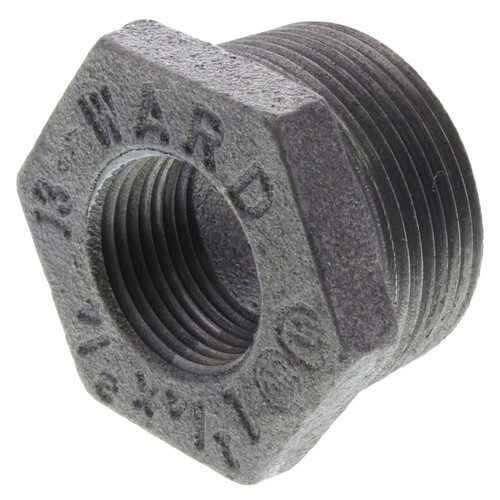 FBHE1-1/4X3/4 - Ward FBHE1-1/4X3/4 - 1-1/4" x 3/4" Black Hexagon Bushing