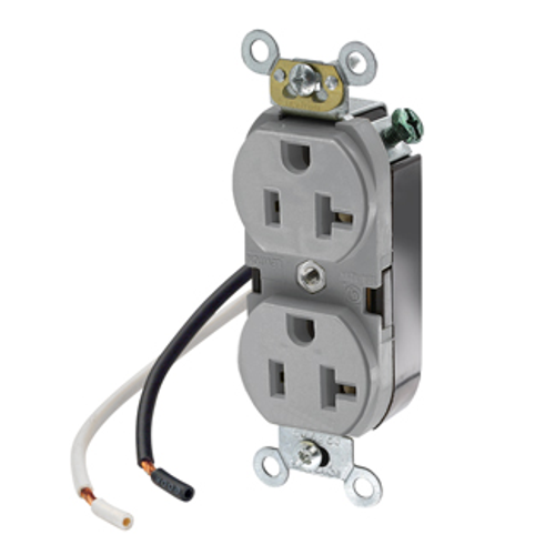 5340-CGY - Leviton 5340-CGY - Duplex Receptacle Outlet, Smooth Face ...