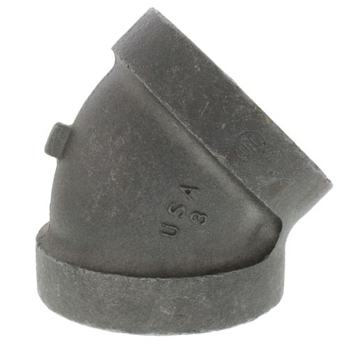 FCI45-3 - Ward FCI45-3 - 3" Black 45° Cast Iron Steam Elbow