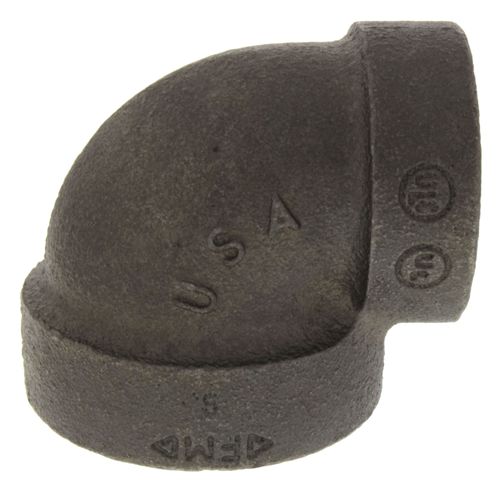 0300012804 - Anvil 0300012804 - 1-1/4" x 1" Black Cast Iron Steam 90° Elbow