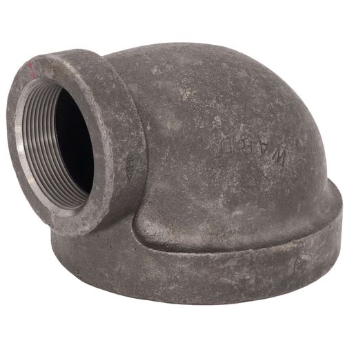 FCI90-4X2 - Ward FCI90-4X2 - 4" x 2" Black Cast Iron Steam 90° Elbow