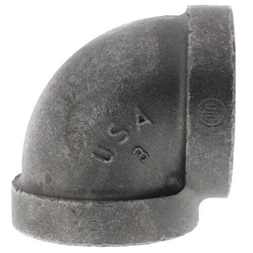 FCI90-6 - Ward FCI90-6 - 6" Black Cast Iron Steam 90° Elbow