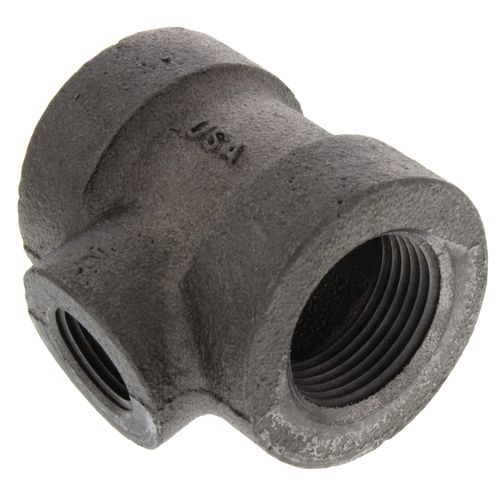 FCITE1X1X1/2 - Ward FCITE1X1X1/2 - 1" x 1" x 1/2" Black Cast Iron Steam Tee