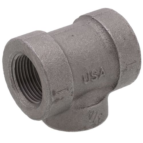 FCITE1X1X3/4 - Ward FCITE1X1X3/4 - 1" x 1" x 3/4" Black Cast Iron Steam Tee