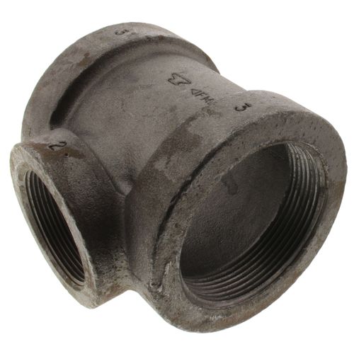 FCITE3X3X2 - Ward FCITE3X3X2 - 3" x 3" x 2" Black Cast Iron Steam Tee