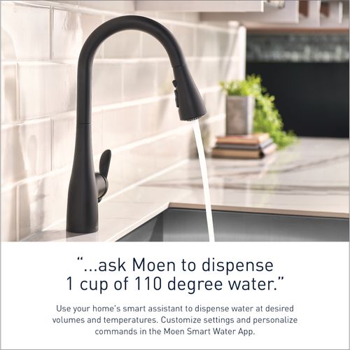 7594EVBL - Moen 7594EVBL - Arbor 1 Handle Pulldown Kitchen Faucet, 1.5 ...