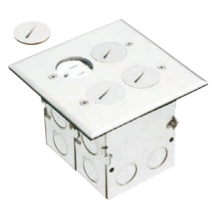 FLB5541NL - Arlington FLB5541NL - 2-Gang Floor Box Kit w/ Four Threaded ...