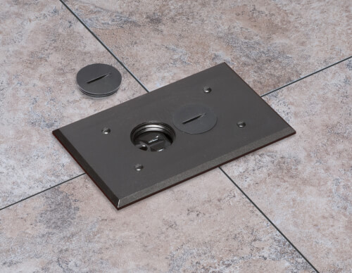 FLBC101BL - Arlington FLBC101BL - Non-Metallic Floor Box w/ 2 Threaded ...