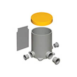 FLBC4500 - Arlington FLBC4500 - 4-1/2" Round Non-Metallic Floor Box w ...