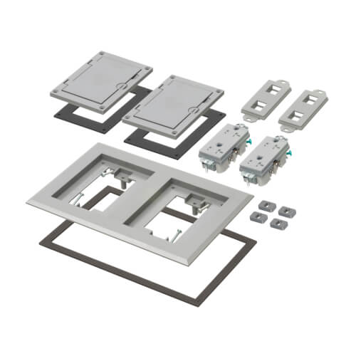 FLBC8520GY - Arlington FLBC8520GY - 2-Gang Non-Metallic Floor Box Cover ...