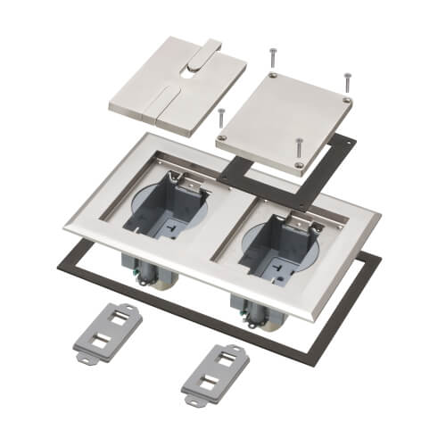 FLBC8528NL - Arlington FLBC8528NL - 2-Gang Recessed Floor Box Cover ...