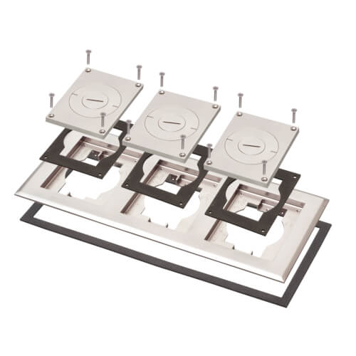 FLBC8533NL - Arlington FLBC8533NL - 3-Gang Gasketed Floor Box Cover ...
