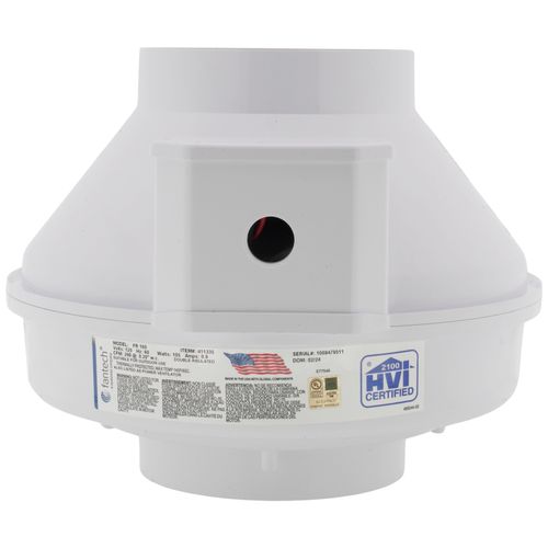 FR160 - Fantech FR160 - FR Series Round Inline Exhaust Fan, 6" Duct ...