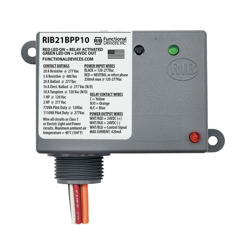 RIB21BPP10 - Functional Devices RIB21BPP10 - Enclosed Relay Power Pack ...