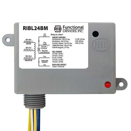RIBL24BM - Functional Devices RIBL24BM - Enclosed Mechanically Latching ...
