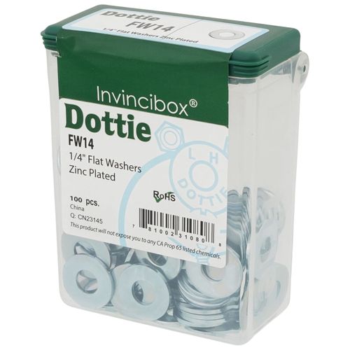 FW14 - LH Dottie FW14 - 1/4" USS Flat Washer (Pack of 100)