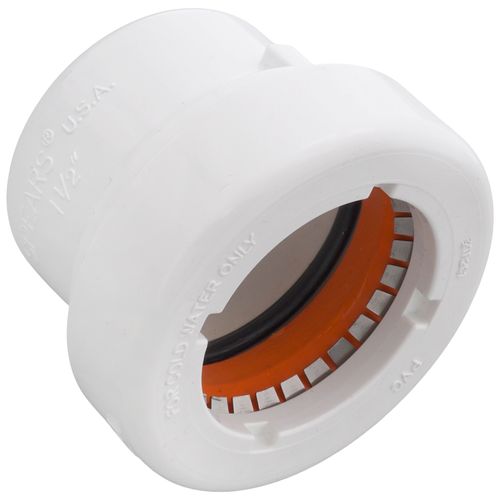GL447-015 - GL447-015 - 1-1/2" PVC GripLoc Cap w/ EPDM O-Ring (White)