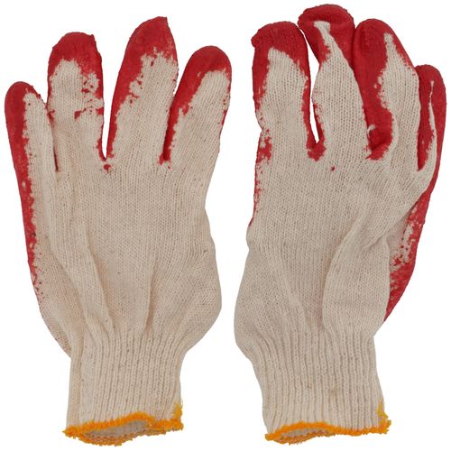 GLOVES-RED - Generic GLOVES-RED - Red "Painted Palm" Work Gloves (One ...