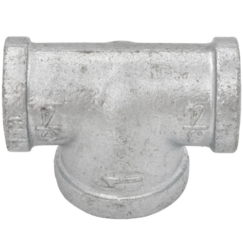 GMBT0340 - Everflow GMBT0340 - 3/4" x 3/4" x 1" Galvanized Bull Head Tee