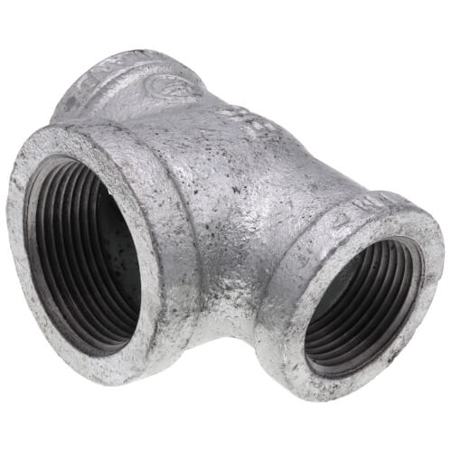 GMBT1000 - Everflow GMBT1000 - 1" x 1" x 1-1/4" Galvanized Bull Head Tee