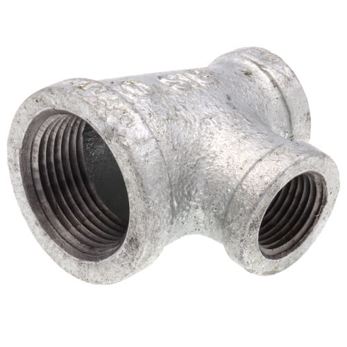 GMRT1003 - Everflow GMRT1003 - 1" x 1/2" x 1/2" Galvanized Reducing Tee