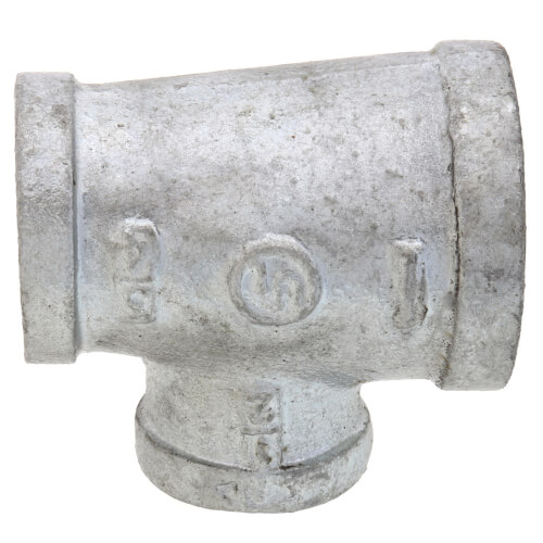 GMRT1006 - Everflow GMRT1006 - 1" x 3/4" x 1/2" Galvanized Reducing Tee