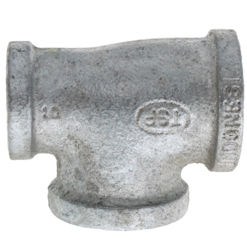 GMRT1008 - Everflow GMRT1008 - 1" x 3/4" x 1" Galvanized Reducing Tee