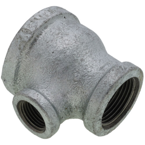 GMRT1214 - Everflow GMRT1214 - 1-1/2" x 1" x 1/2" Galvanized Reducing Tee